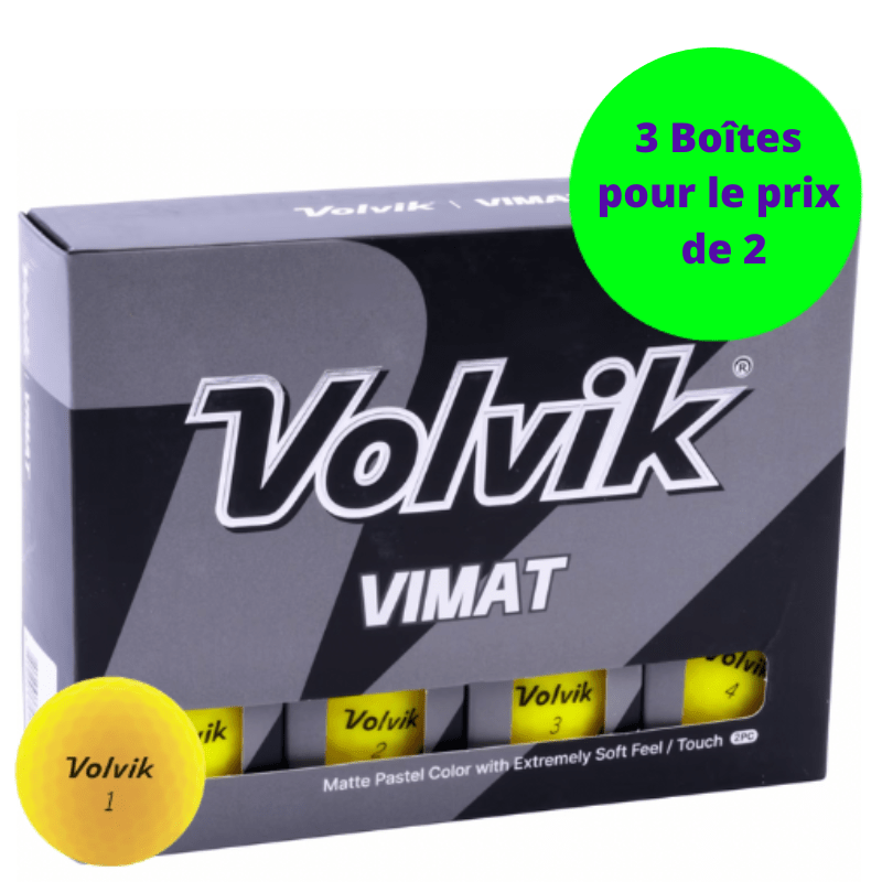 Balles de Golf Volvik Vimat x12 Jaune