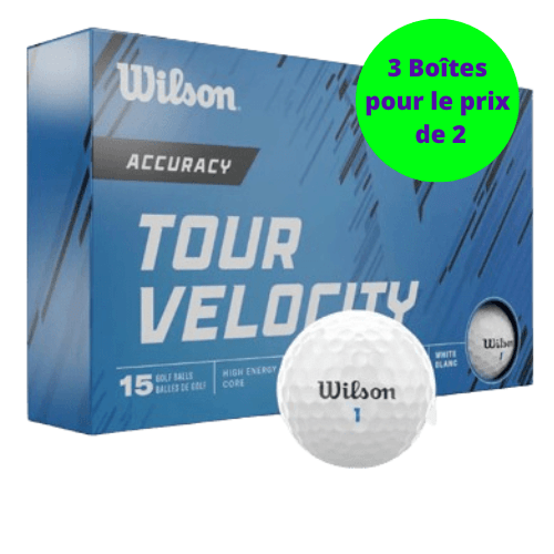 Balles de Golf Wilson - Tour Velocity accuracy x15 Blanc